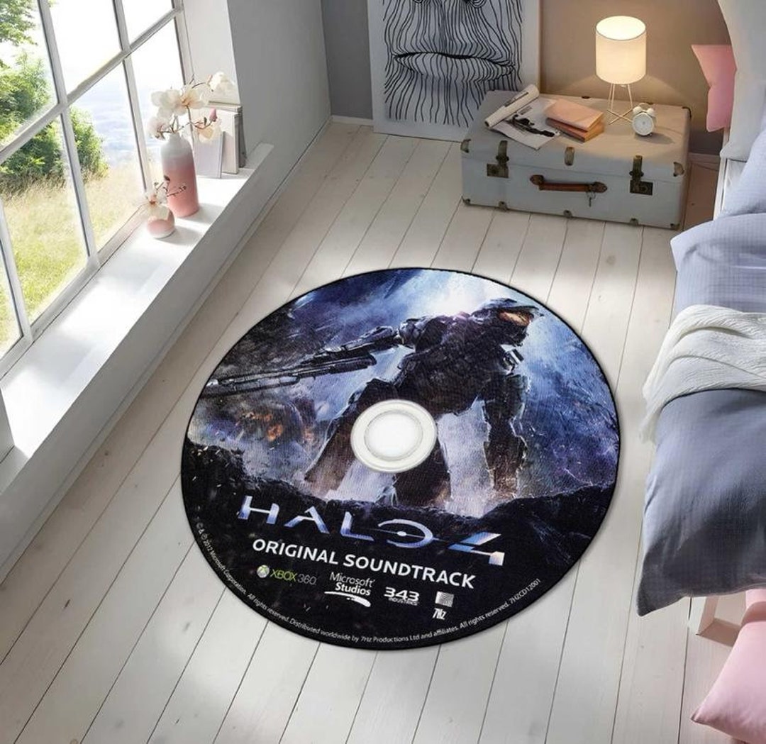 Halo Rug, Halo 2 Rug, Halo 4 Rug, Retro Cd Rug, Game Rug, Game Decor ...