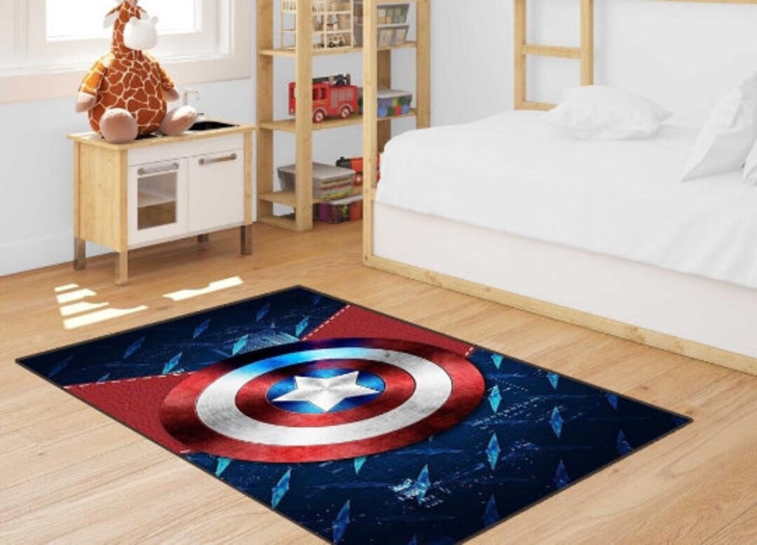 Captain America Rug,super Brave,gift, Rug,gift for Her/him,girl/boy ...