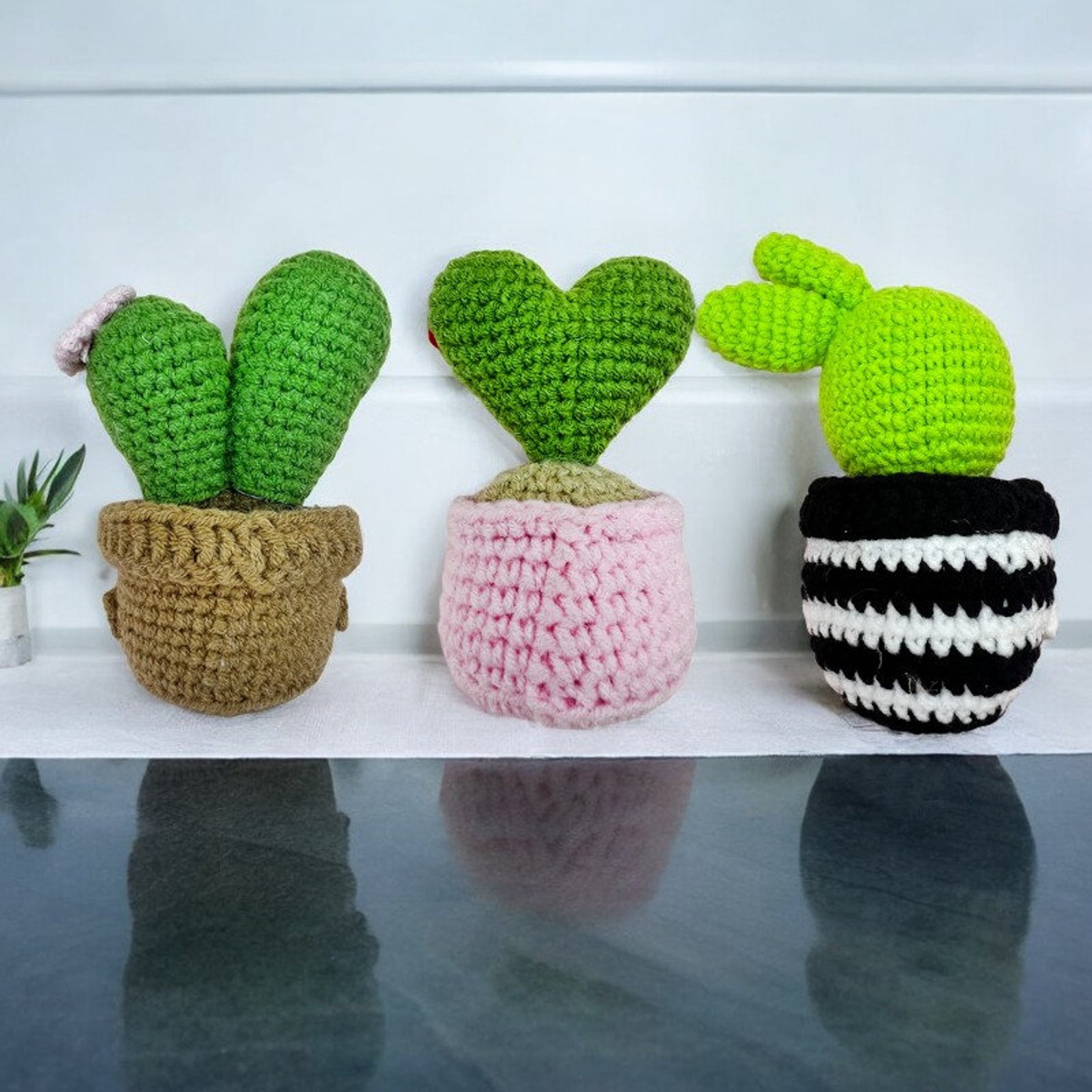 Handmade Cute Crochet Cactus/succulent Plant,emotional Support Cactus ...