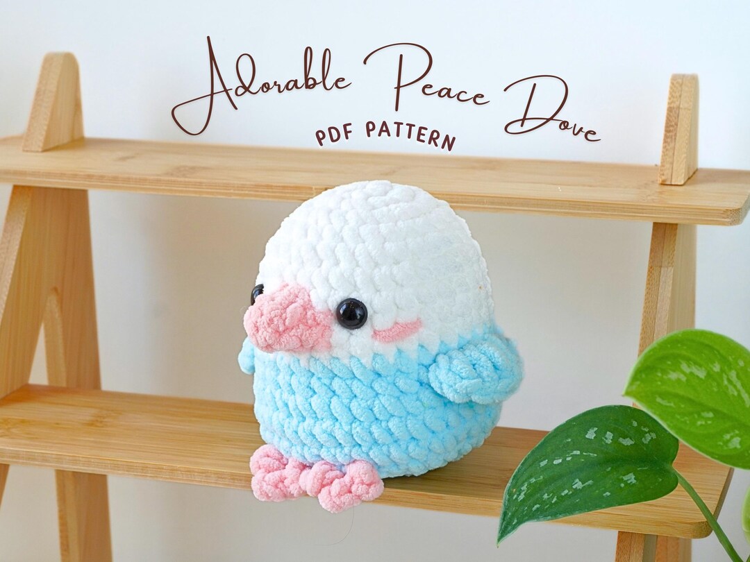 Adorable Peace Dove No Sew Crochet Pattern, Amigurumi Crochet Pattern ...