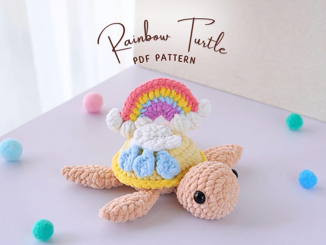 Rainbow Turtle Crochet Pattern, Amigurumi Crochet Pattern, Underwater ...