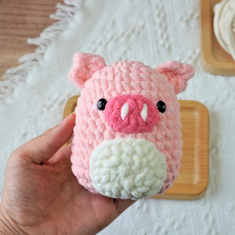 Marshmallow Amigurumi Crochet Pattern, Pig Crochet Pattern, Farm Animal ...