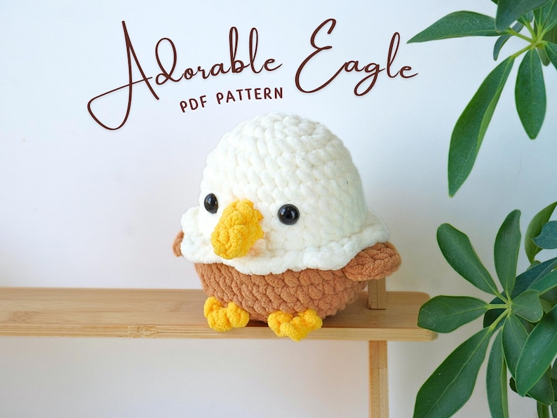 Adorable Eagle Crochet Pattern, Amigurumi Crochet Pattern, Eagle ...