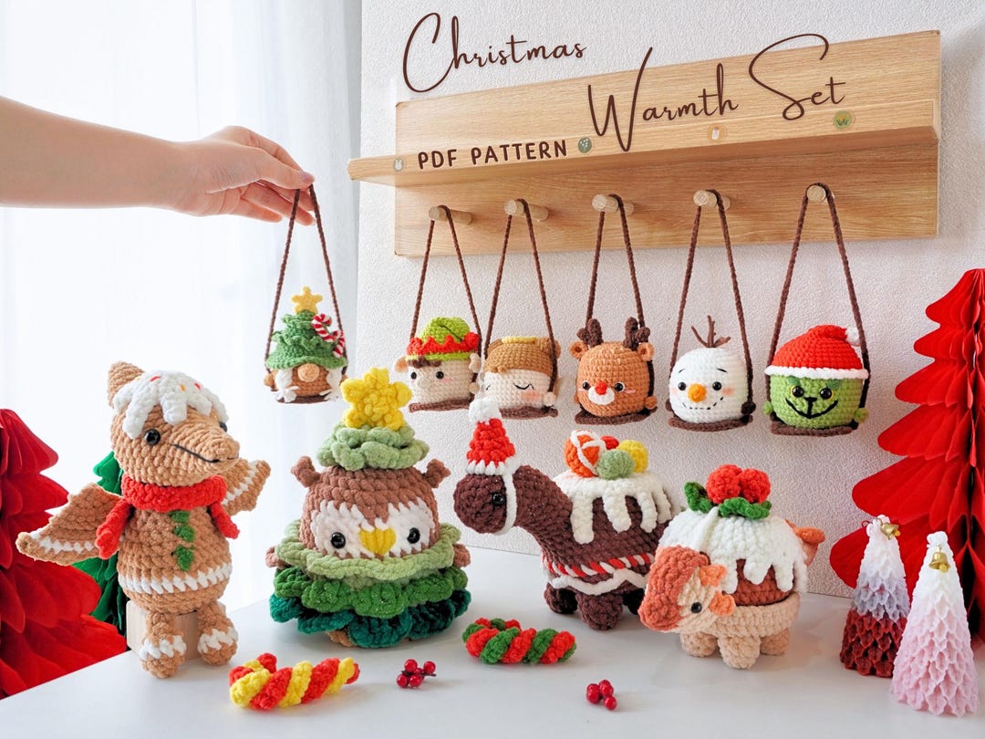 Christmas Warmth Crochet Patterns Bundle, Christmas Crochet Pattern ...