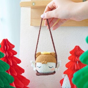 Angel on Swing Crochet Pattern, Christmas Crochet Patterns, Car Hanging ...