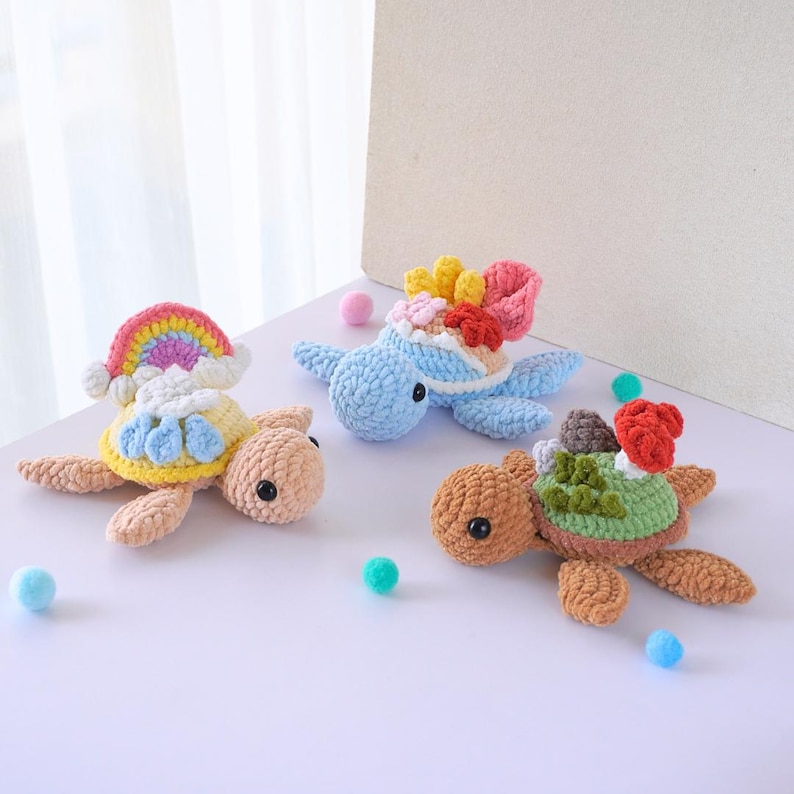 Turtle Trails Crochet Patterns Bundle | Rainbow Turtle Pattern, Ocean ...