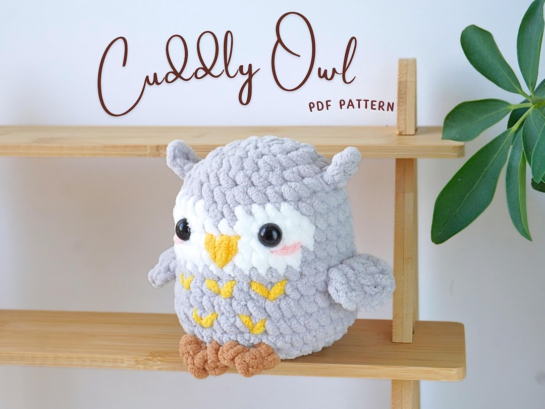 Cuddly Owl No Sew Crochet Pattern, Amigurumi Crochet Pattern, Owl ...