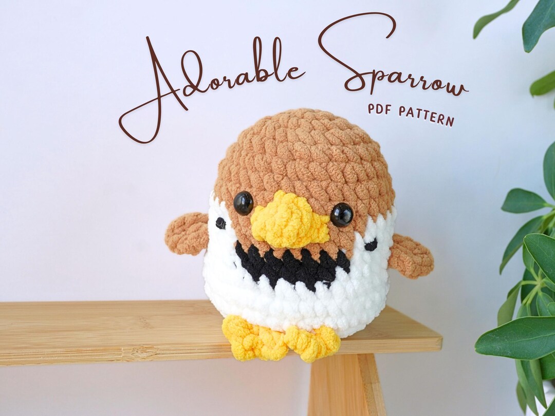 Adorable Sparrow No Sew Crochet Pattern, Amigurumi Crochet Pattern ...
