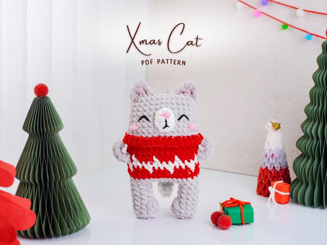 Xmas Cat Crochet Pattern, Christmas Crochet Patterns, Xmas Cat ...