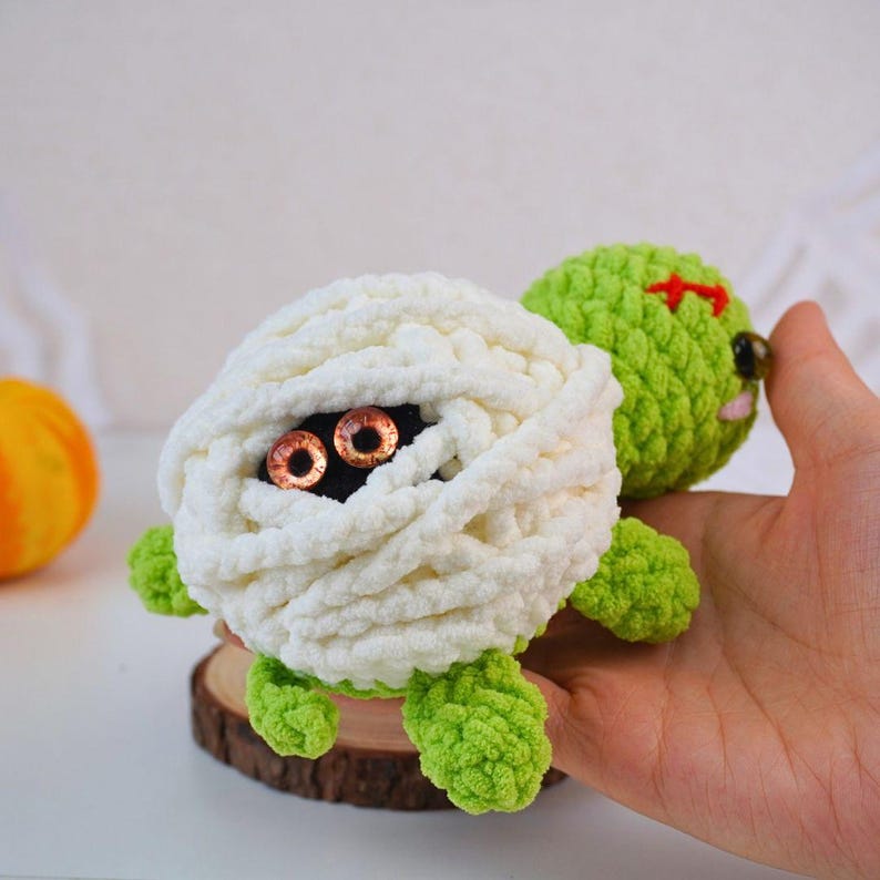 Halloween Frankenstein Turtle No Sew Crochet Pattern, No Sew Amigurumi ...