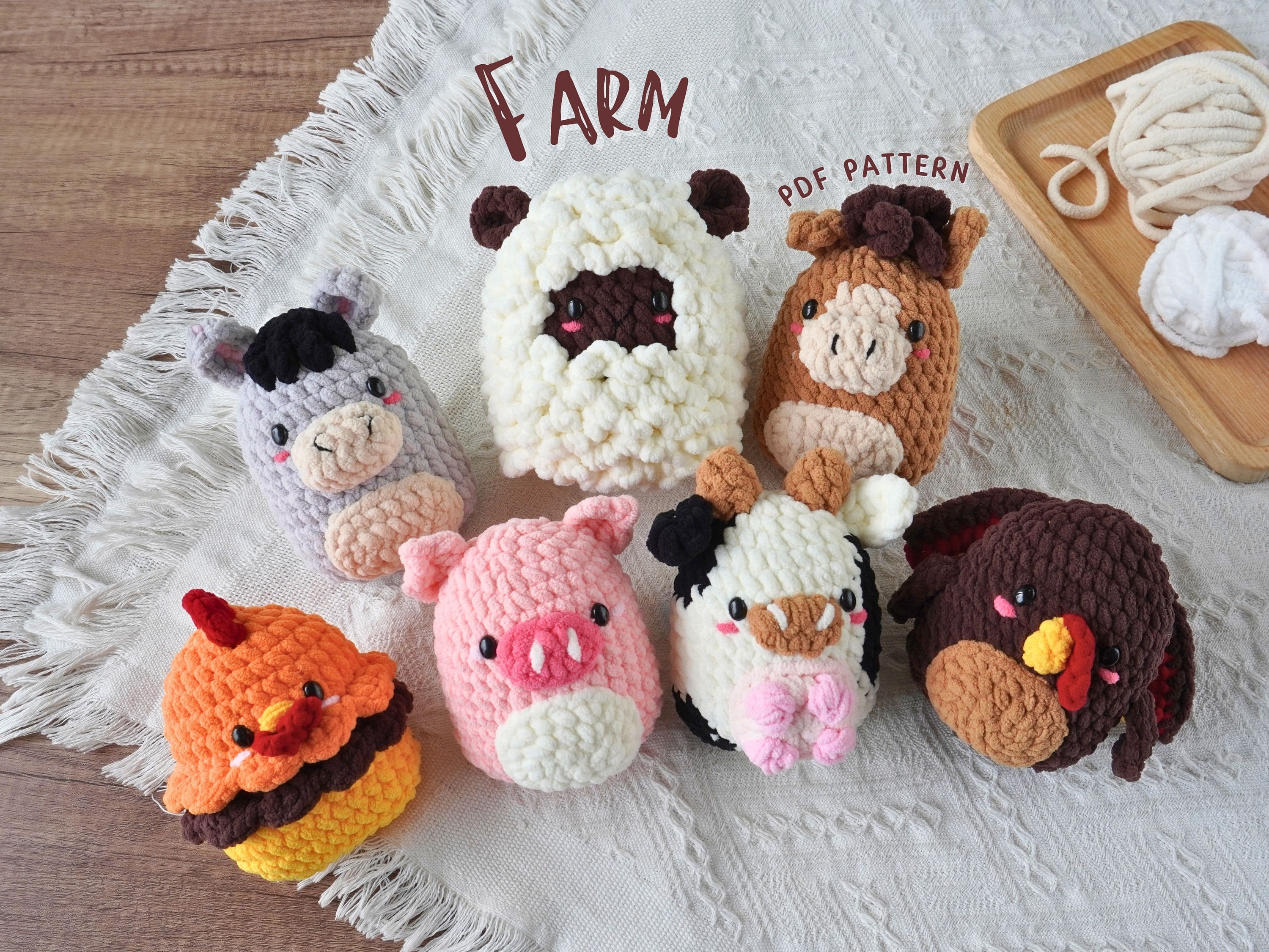 Marshmallow Amigurumi Crochet Pattern, Farm Marshmallow Crochet Pattern ...