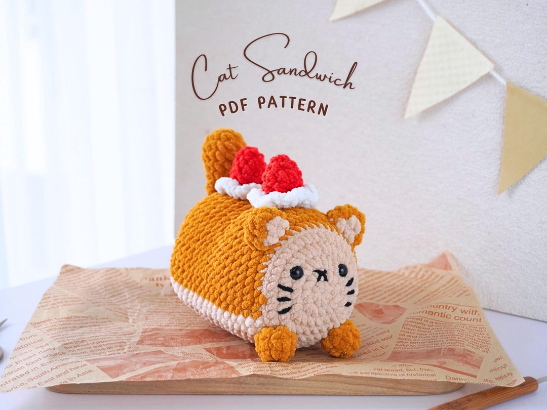 Cat Sandwich Crochet Pattern, Cat Crochet Pattern, Amigurumi Crochet ...