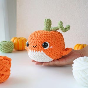 Whale Pumpkin Crochet Pattern, Pumpkin Crochet Pattern, Amigurumi ...
