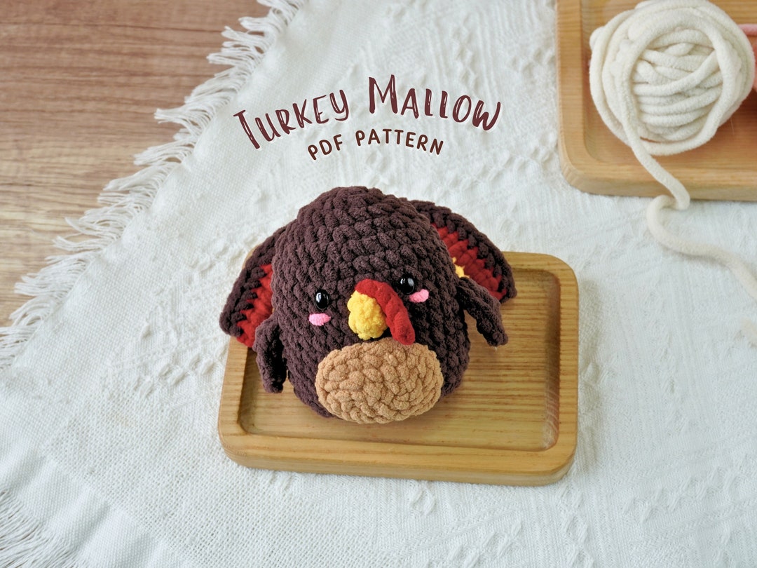 Marshmallow Amigurumi Crochet Pattern, Turkey Crochet Pattern, Farm ...