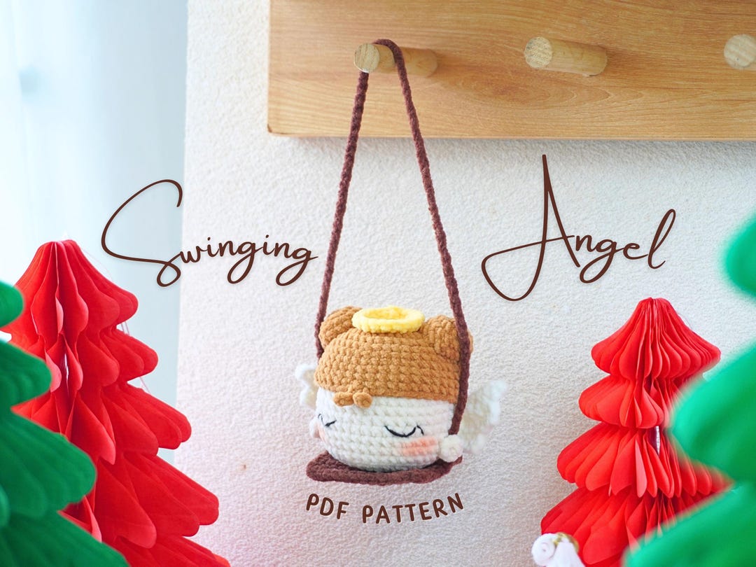 Angel on Swing Crochet Pattern, Christmas Crochet Patterns, Car Hanging ...