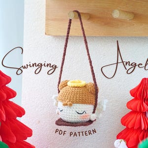 Angel on Swing Crochet Pattern, Christmas Crochet Patterns, Car Hanging ...