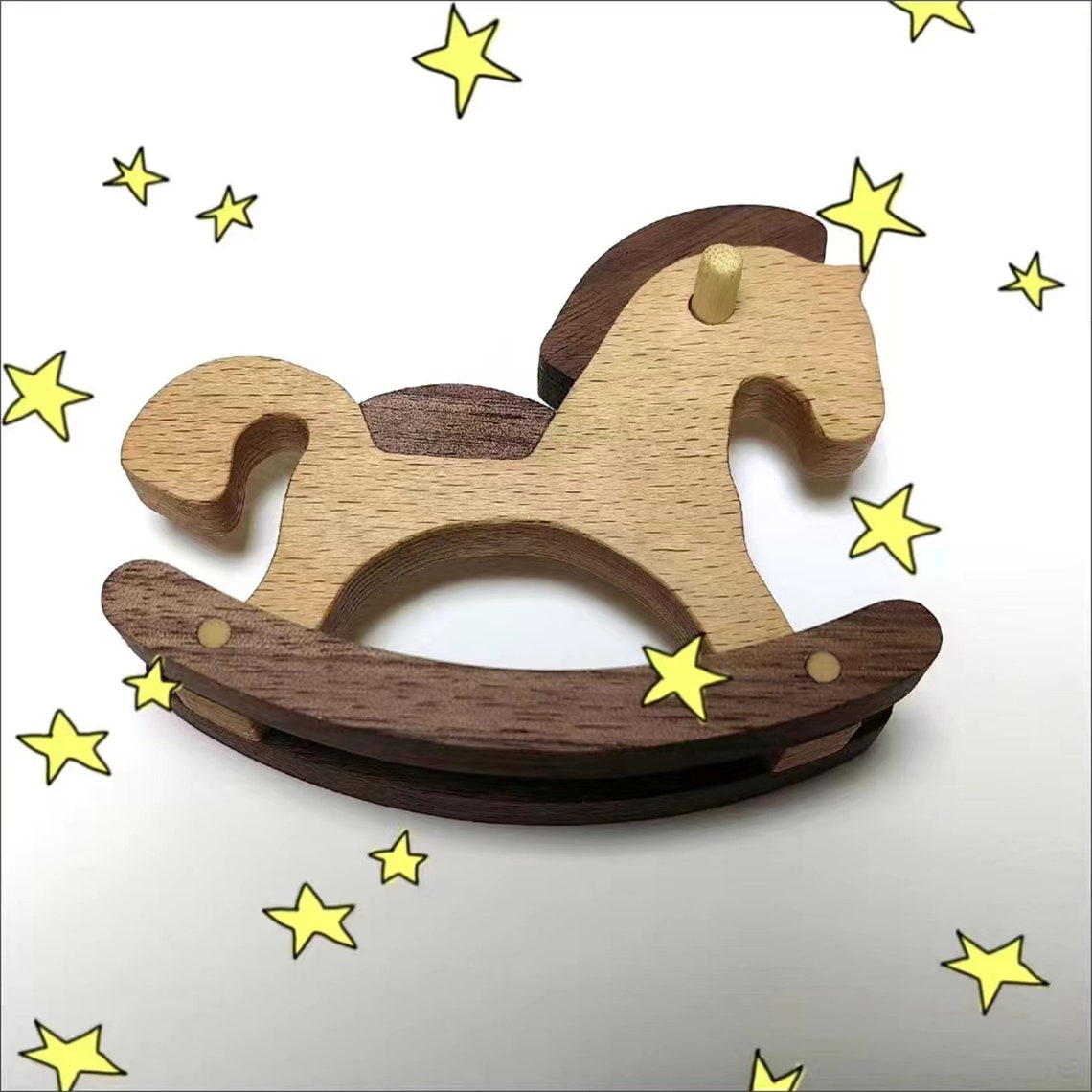 Mini Rocking Horse DIY Trendy Toy Eco-friendly Wooden Decor for Kids - Etsy