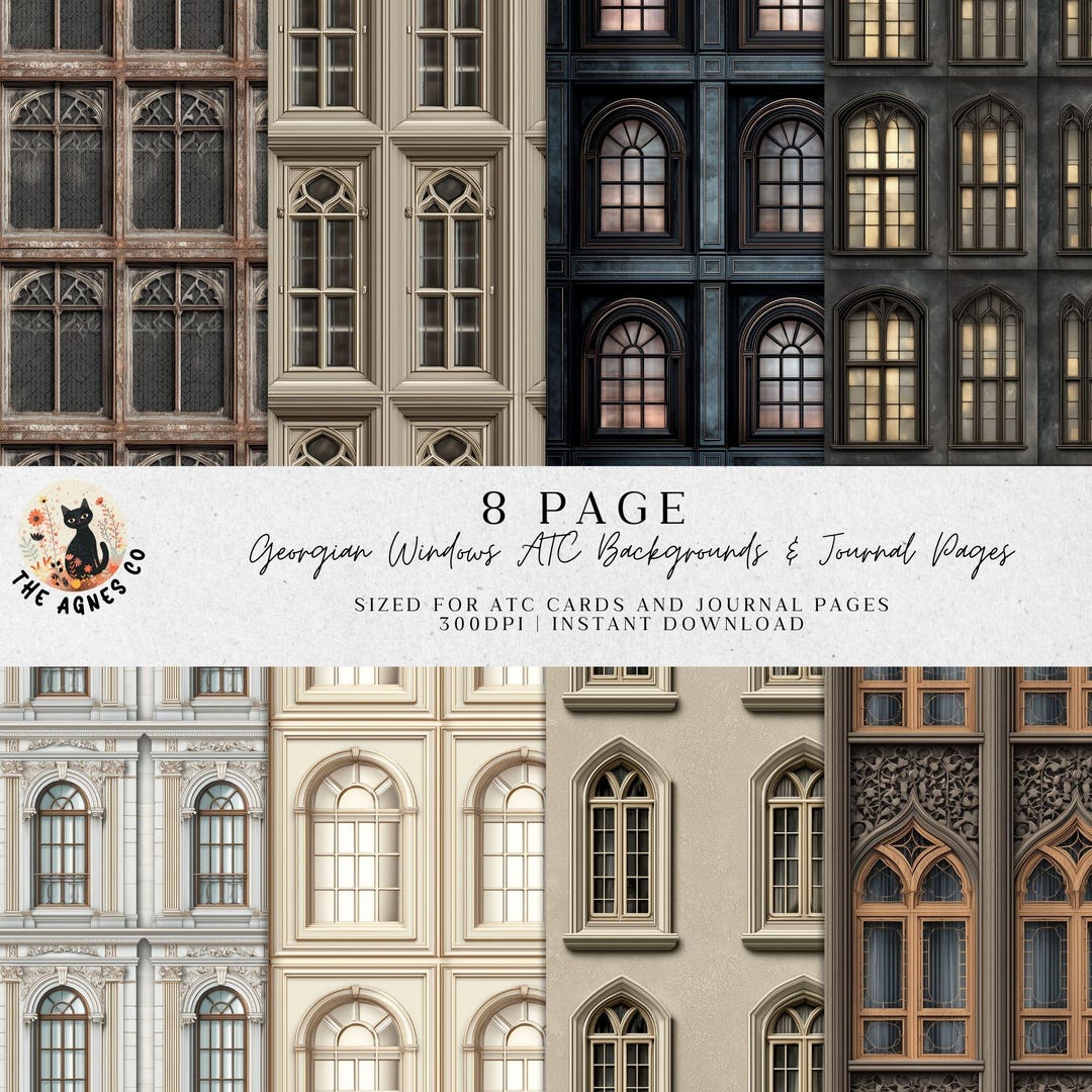 Georgian Windows ATC Backgrounds | Architectural Pngs for Artist ...