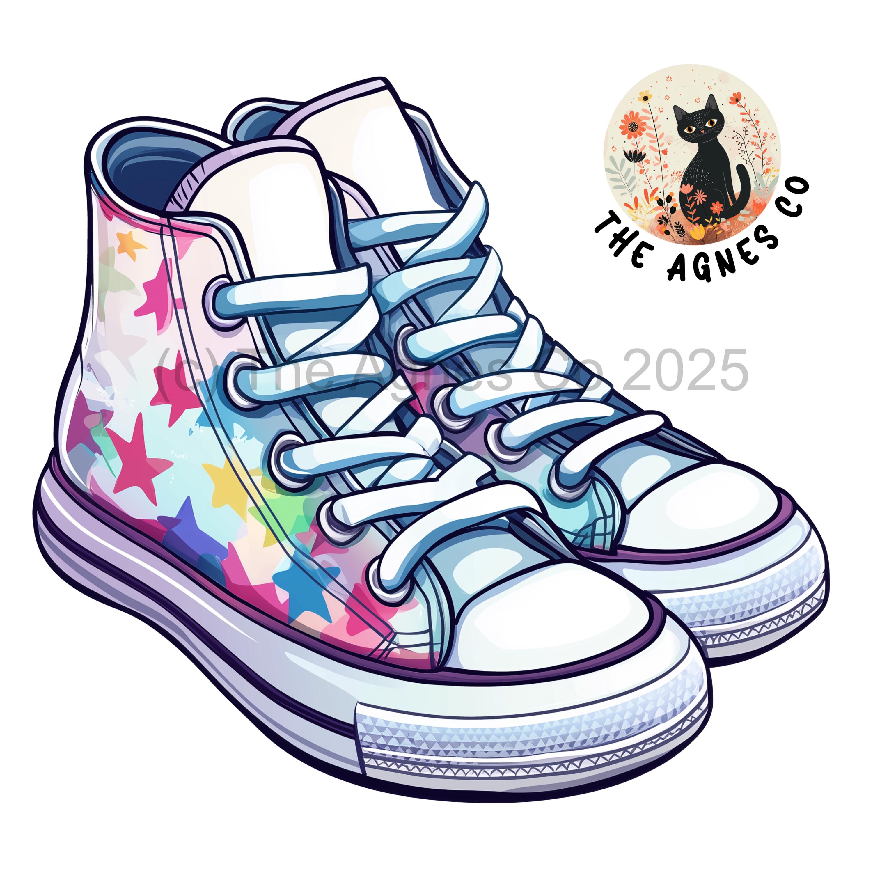 Cute Sneakers Clipart, Cute Trainers Png, Kawaii Png, Sneakers Png ...