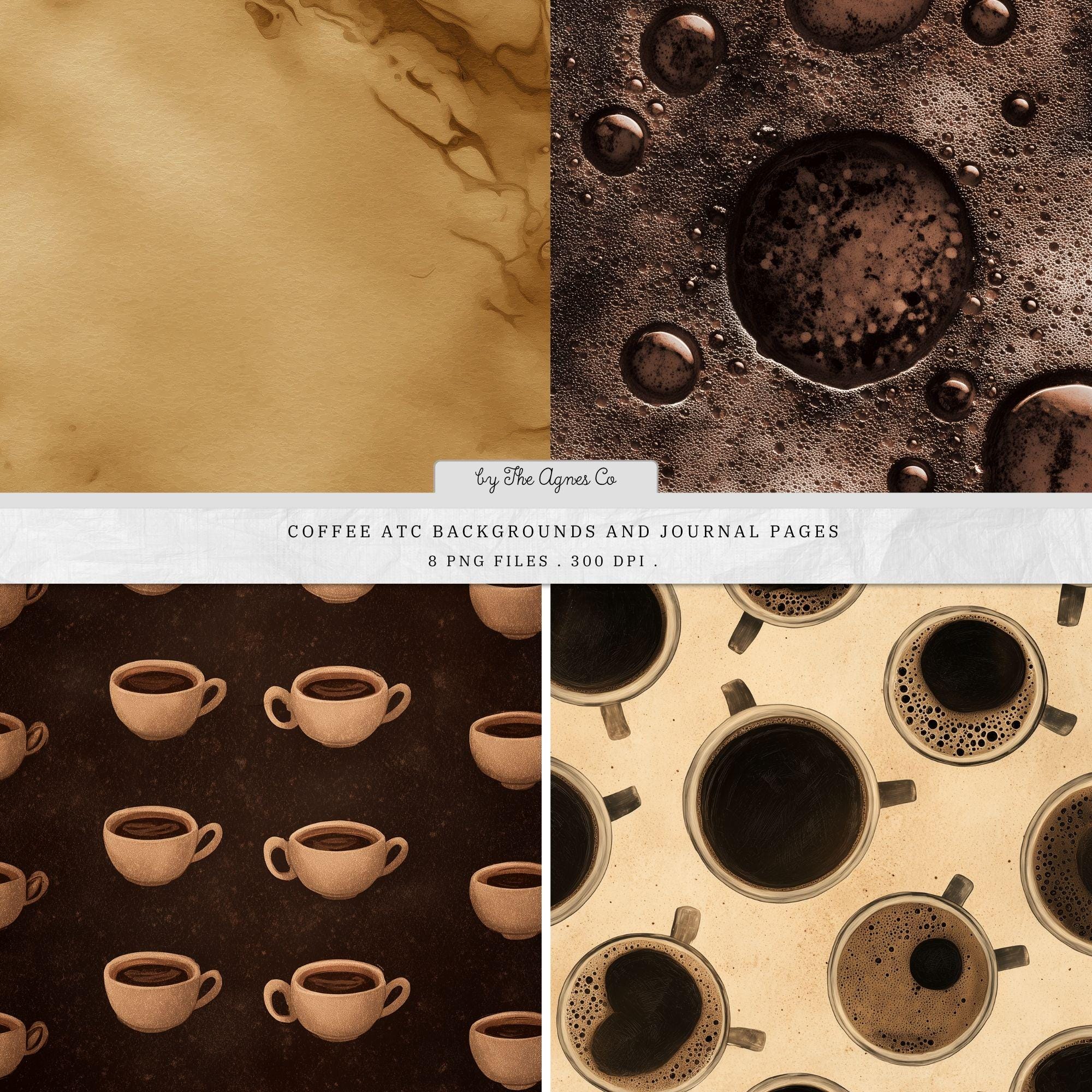 Coffee ATC Backgrounds | Vintage Coffee Pngs for Artist Trading Cards ...
