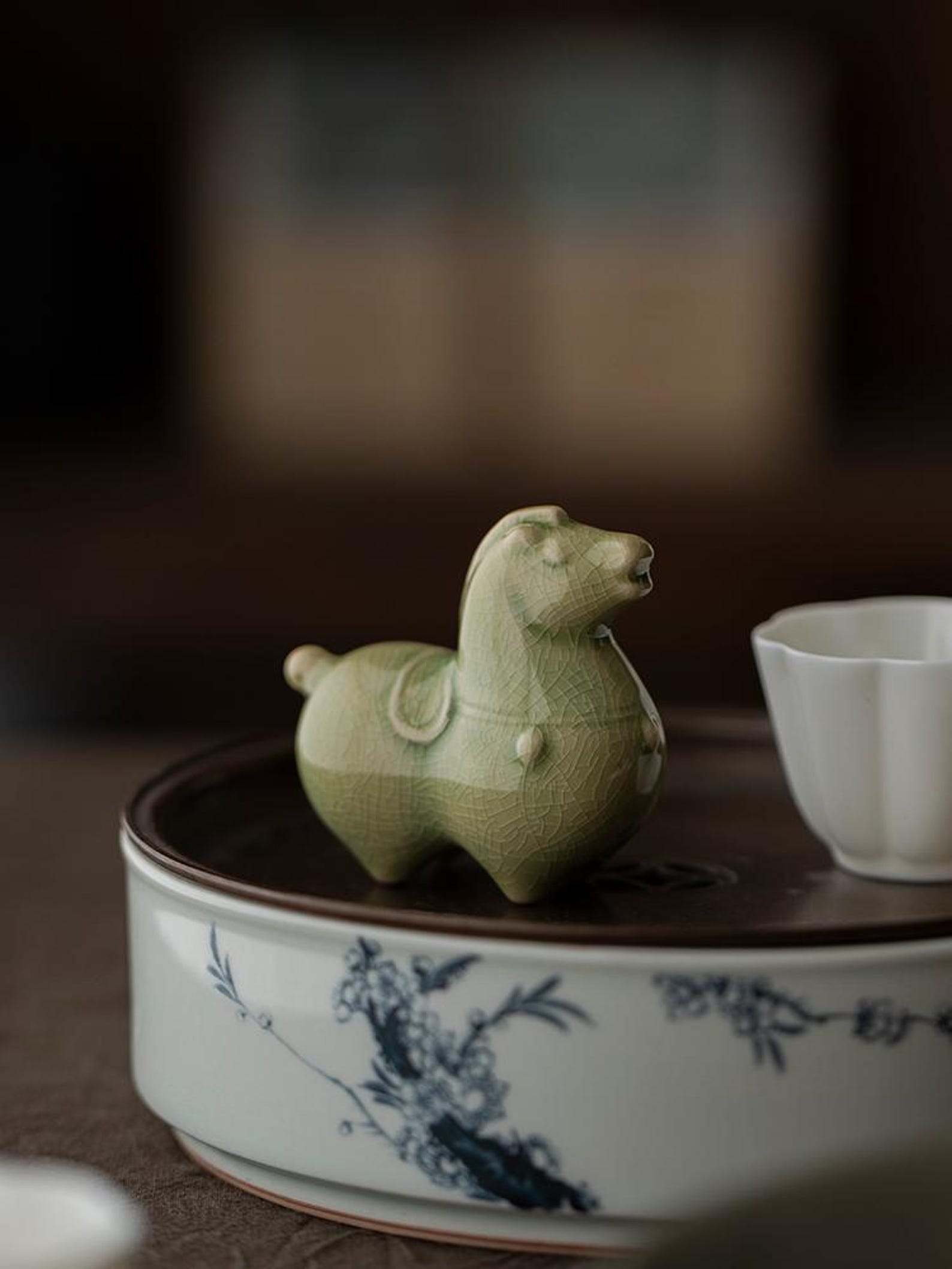 Ceramic Tang Horse Tea Pet – Cute Figurine, Ice Crack Glaze Zen Decor ...