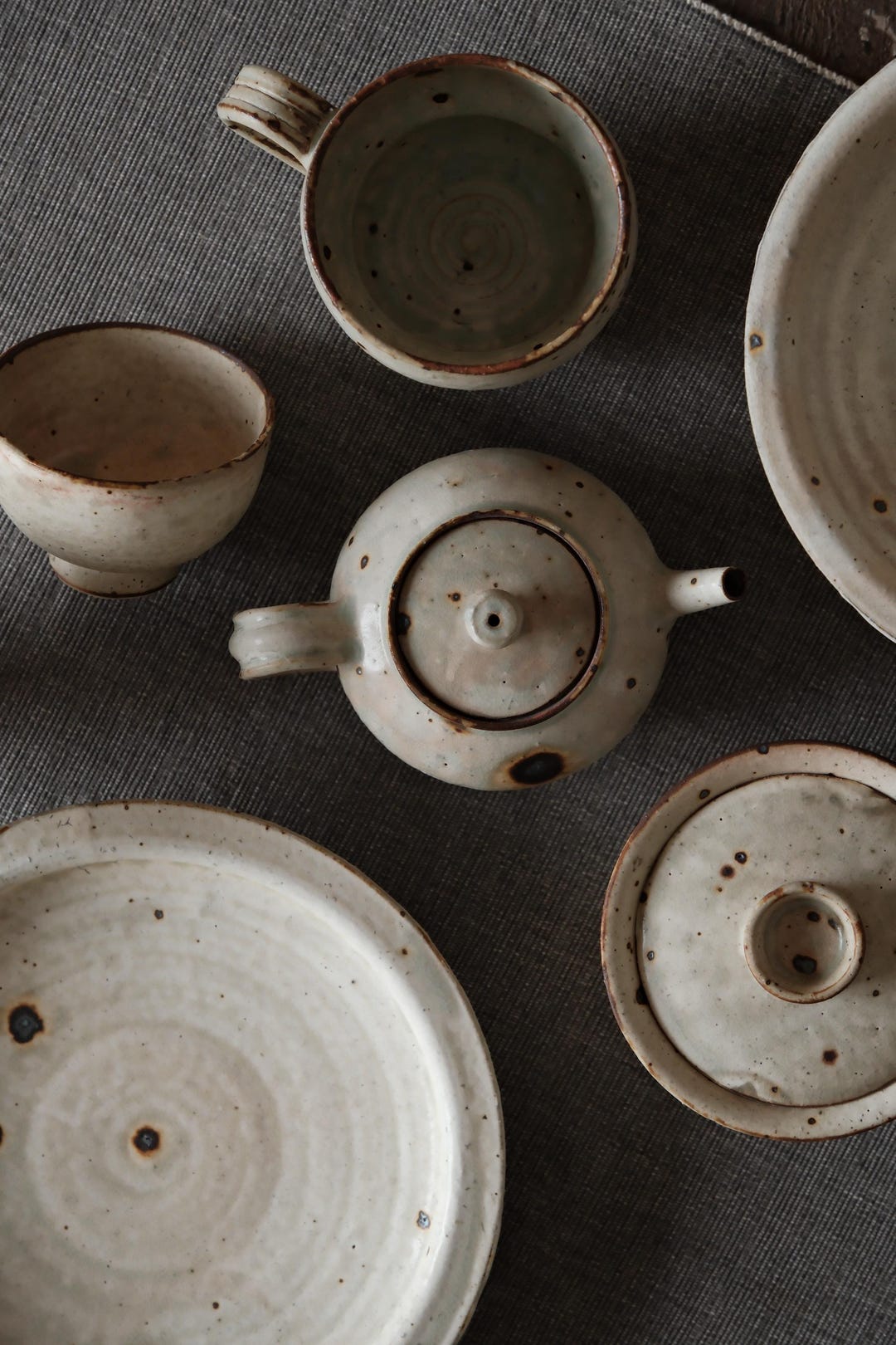 Handmade Tea Cup, Vintage Powder Glaze Ceramic Gongfu Cup, Rustic Zen ...