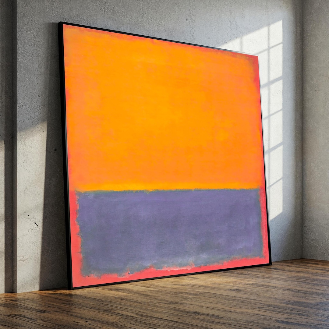Mark Rothko No.10 Canvas Painting – Orange and Purple Abstract Wall Art ...