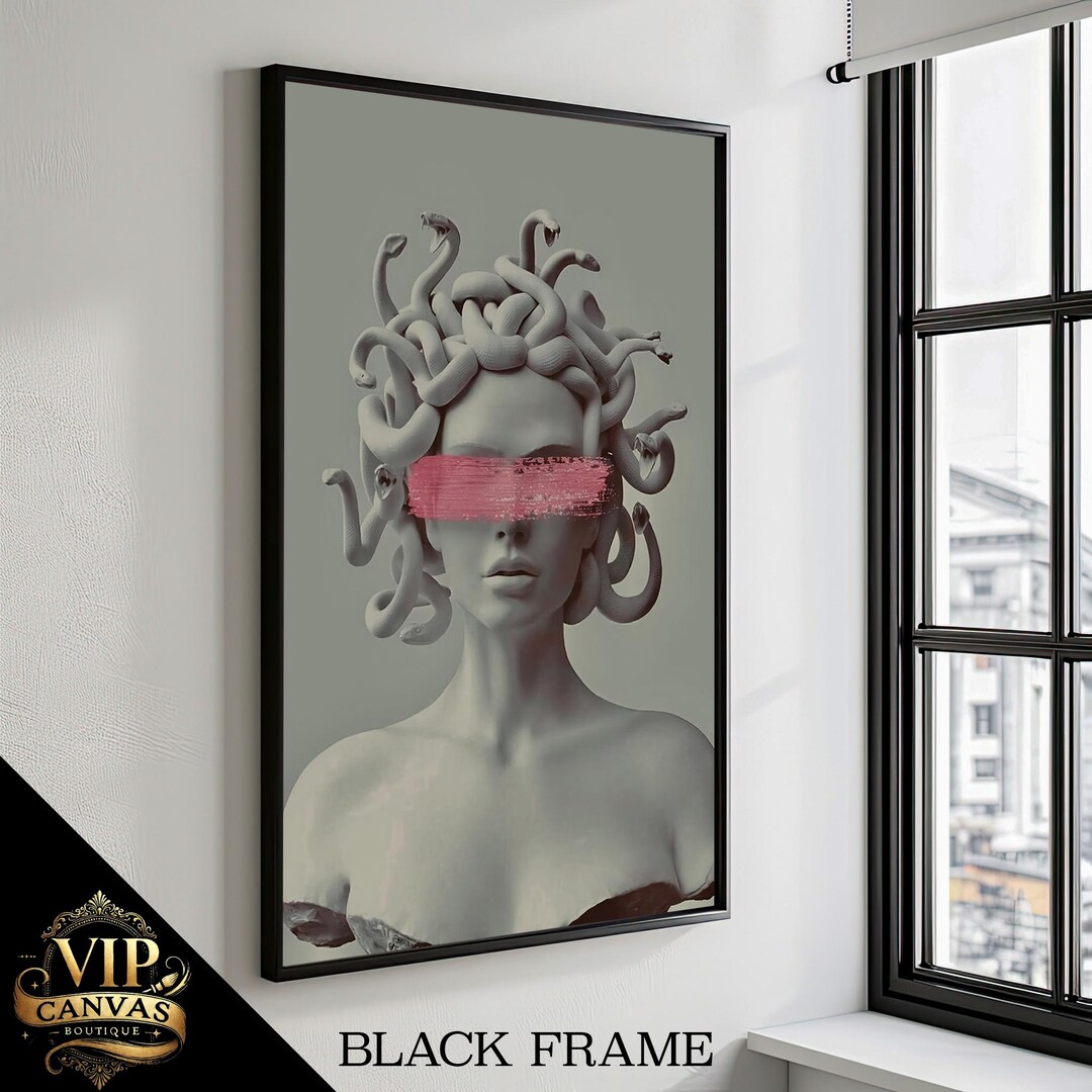 Contemporary Medusa Art Print - Unique Graffiti-inspired Sculpture ...