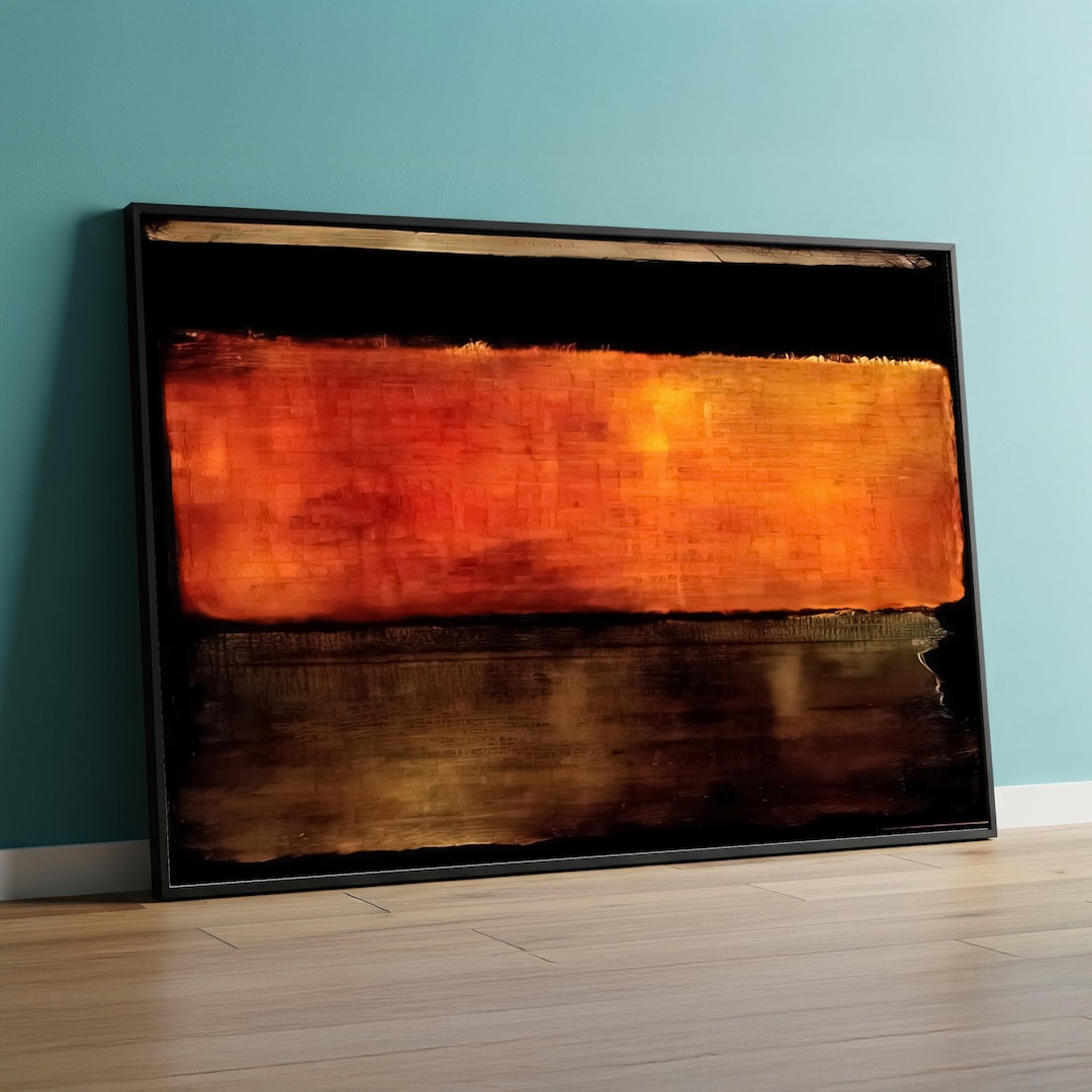 Mark Rothko Dark Red Abstract Canvas Painting, Modern Wall Art with ...