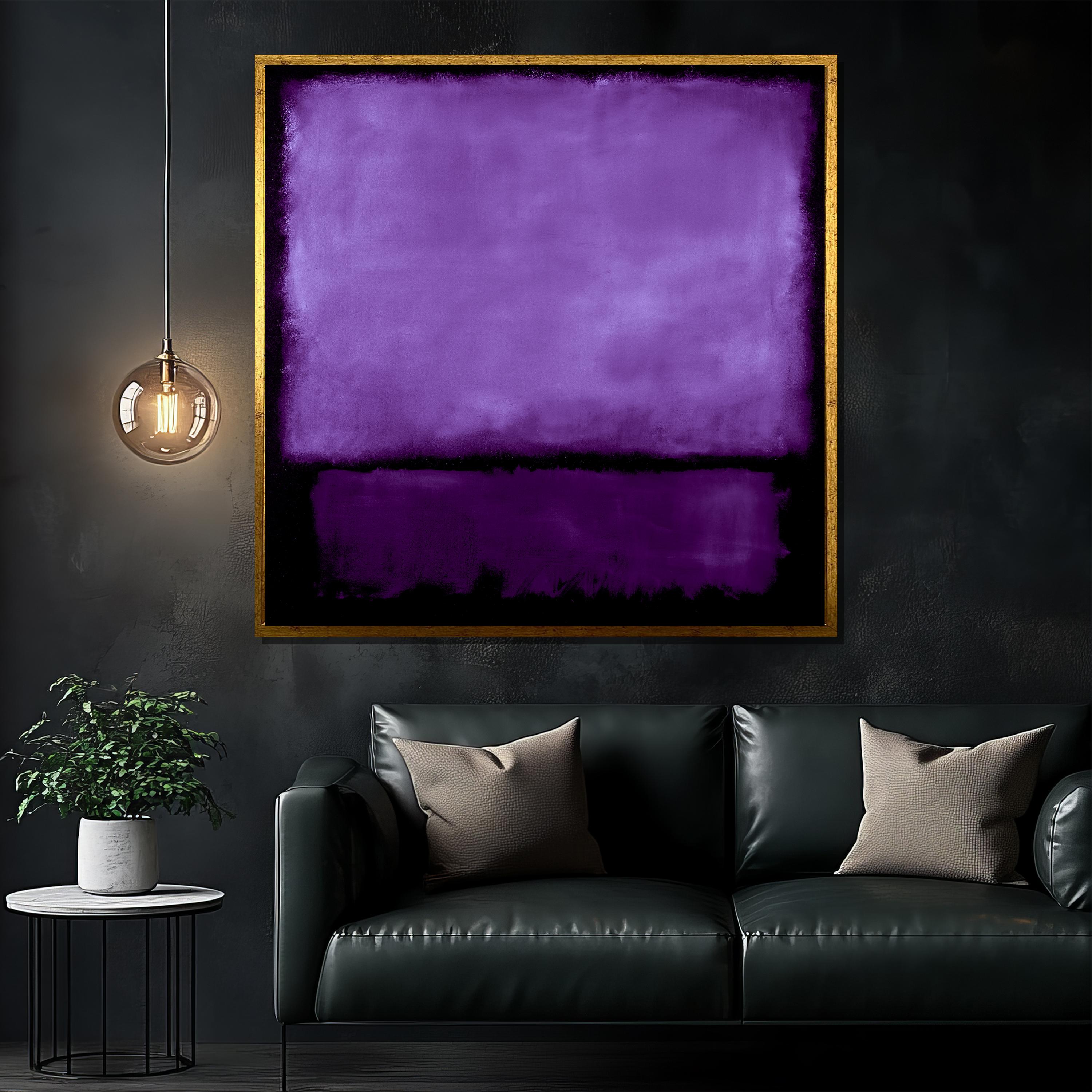 Mark Rothko Purple Canvas Painting, Bold Abstract Color Field Wall Art ...