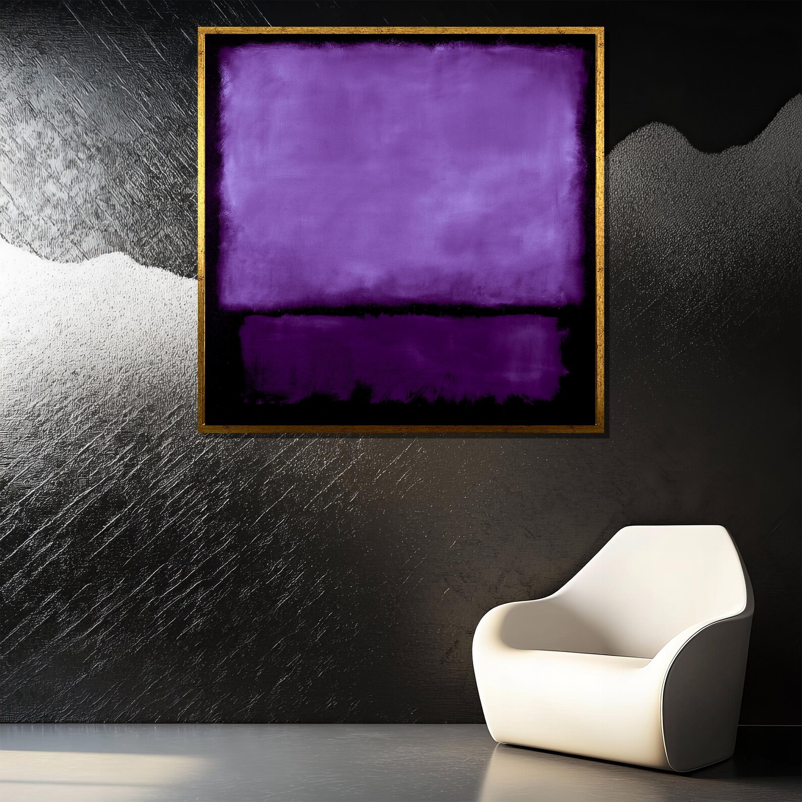 Mark Rothko Purple Canvas Painting, Bold Abstract Color Field Wall Art ...