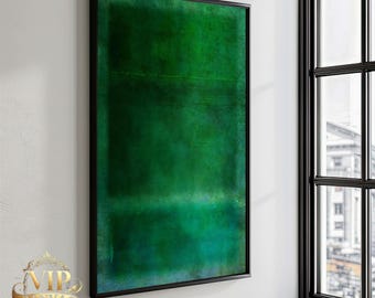 Mark Rothko Inspired Deep Green and Warm Earth Tones Canvas Art ...