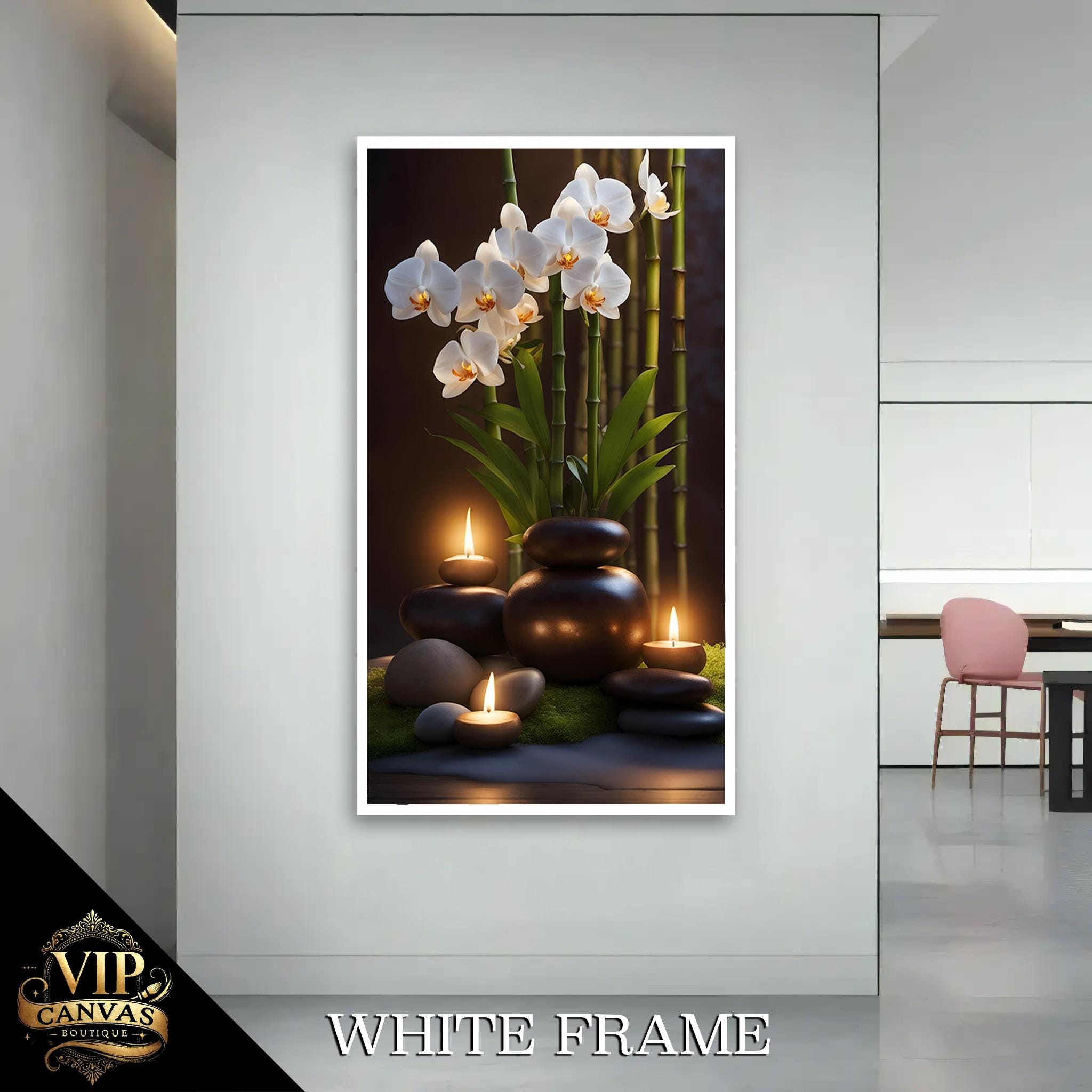 Zen Orchid and Bamboo Canvas Wall Art Relaxing Wall Art, Tranquil Spa ...
