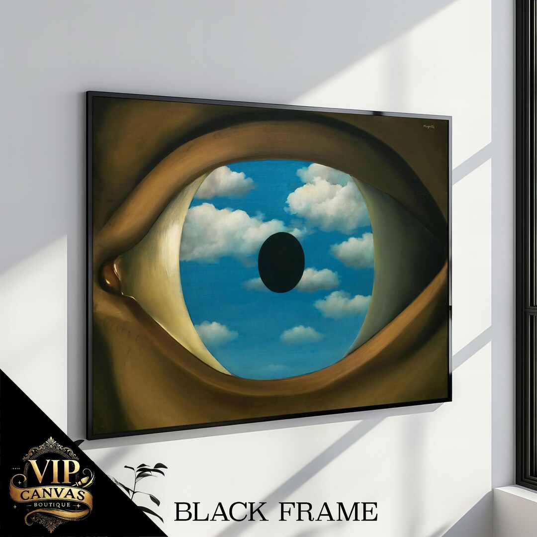René Magritte's "the False Mirror": A Surreal Eye With Infinite Sky on ...