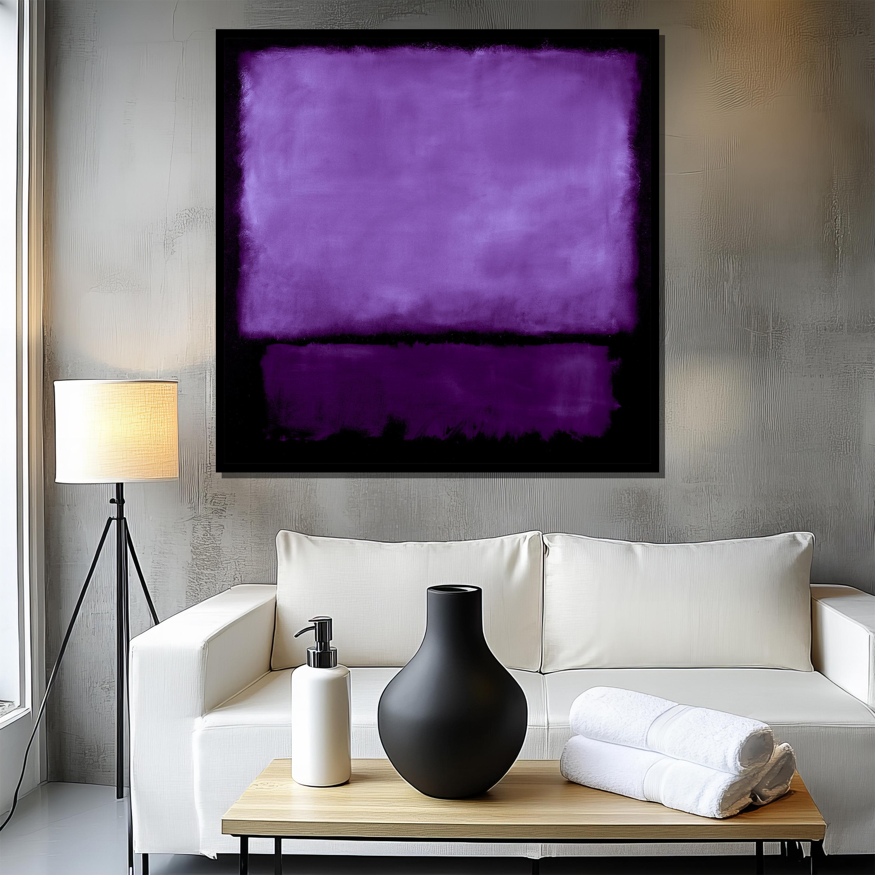 Mark Rothko Purple Canvas Painting, Bold Abstract Color Field Wall Art ...