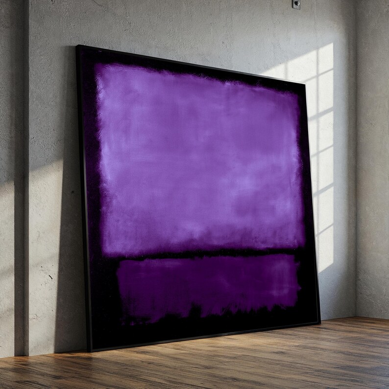Mark Rothko Purple Canvas Painting, Bold Abstract Color Field Wall Art ...