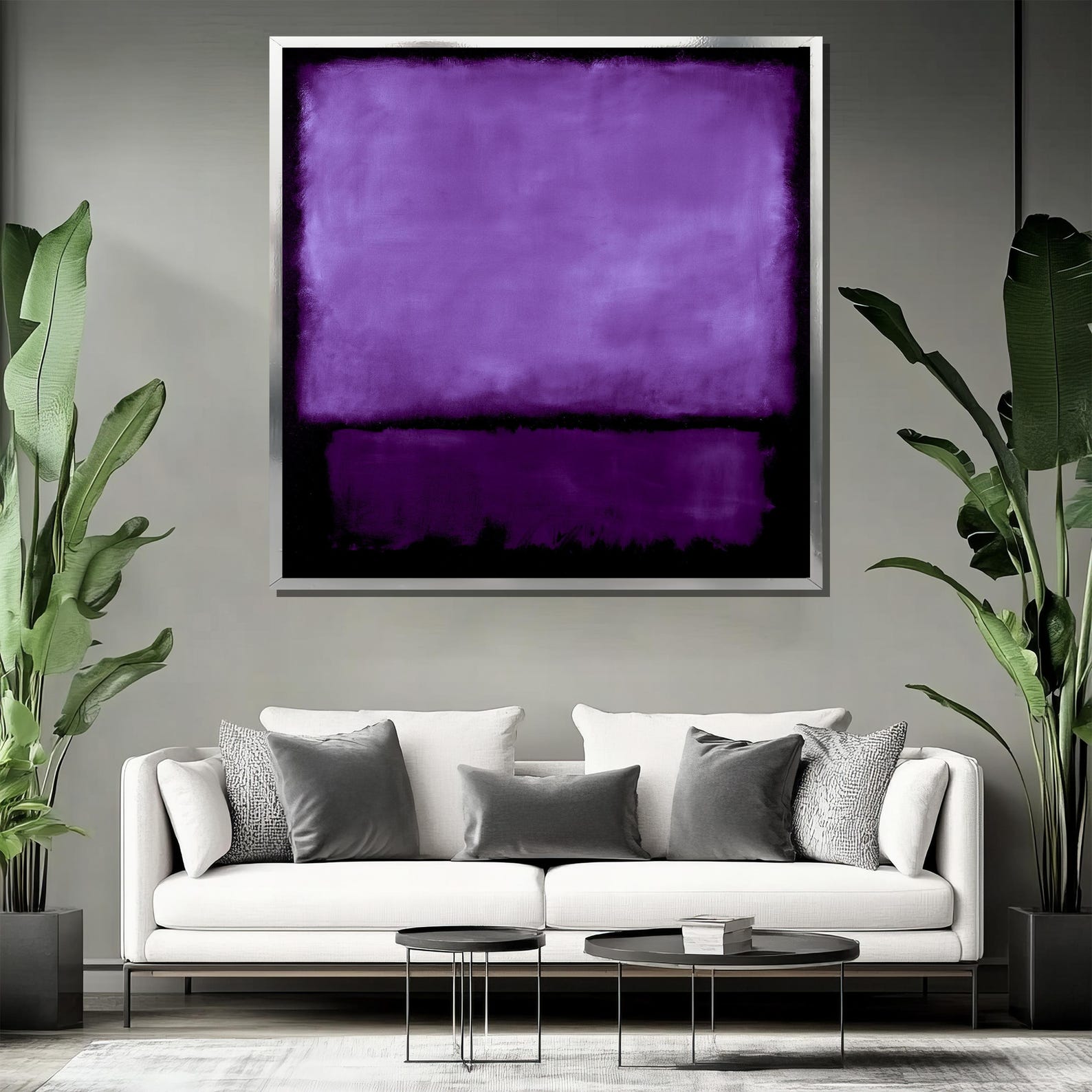 Mark Rothko Purple Canvas Painting, Bold Abstract Color Field Wall Art ...