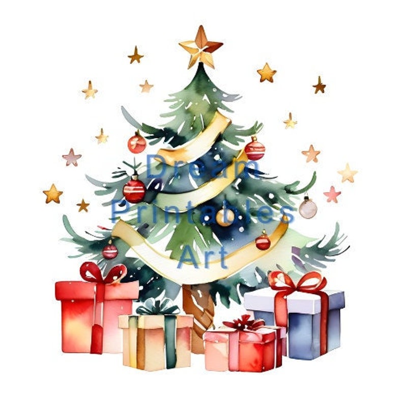 Christmas Tree Clipart - 10 High Quality 300 DPI Pngs - Digital ...