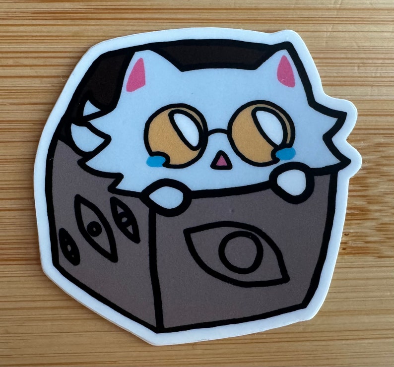 Gojo Cat Box Sticker 2" Vinyl Die Cut - Etsy UK