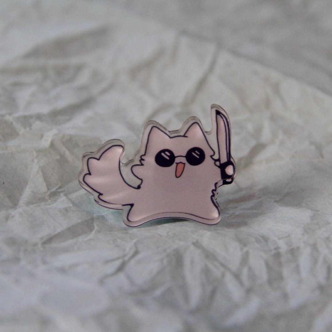 Gojo Cat Sword Pin 1.5" X 1.26" - Etsy