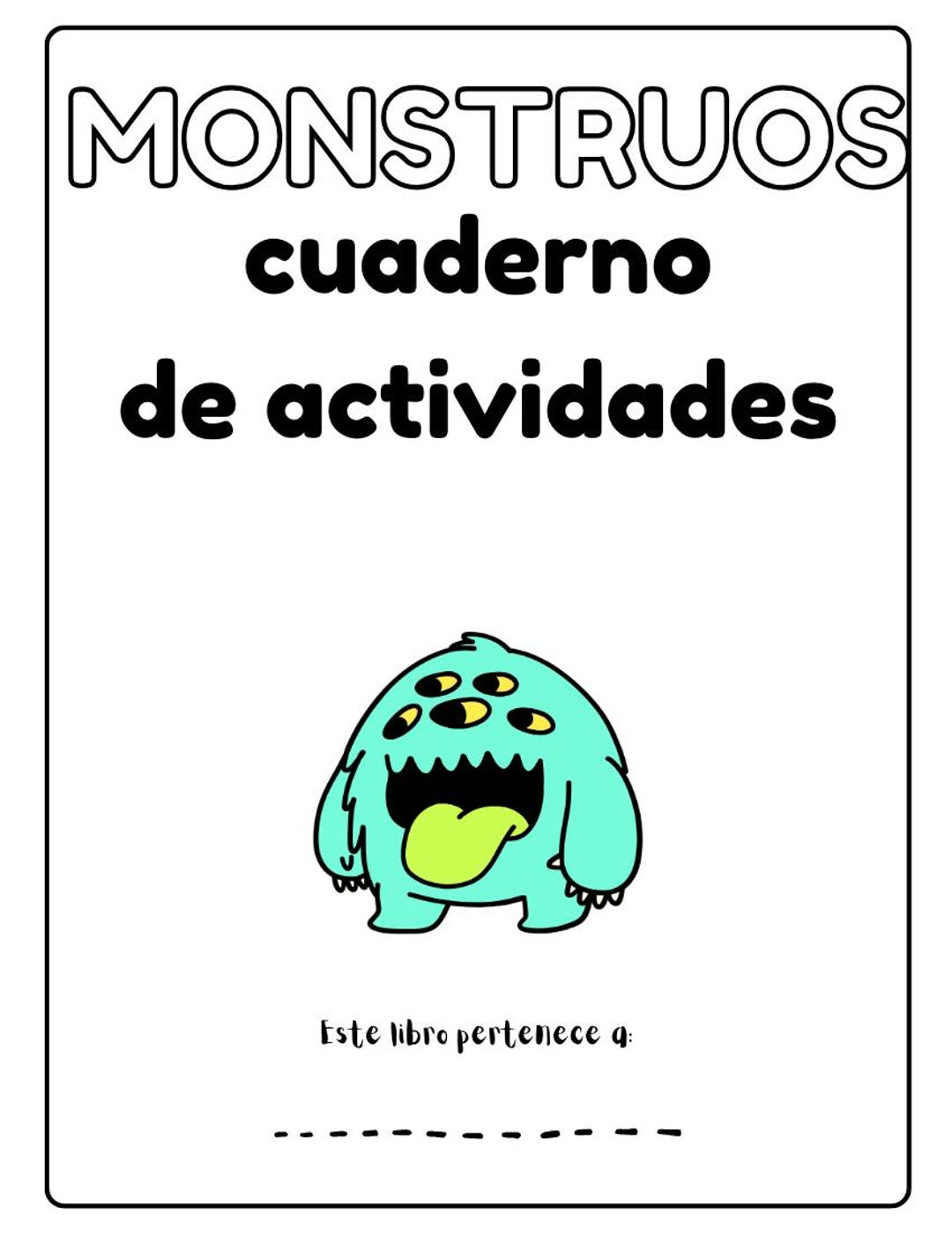 Monster Activity Book Halloween Numbers, Counting and Alphabet Fun ...