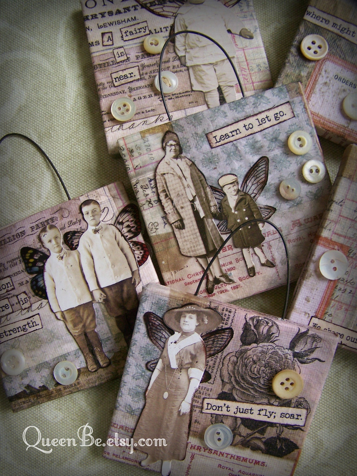 Original Antique Photograph Collage Vintage Altered Mixed - Etsy