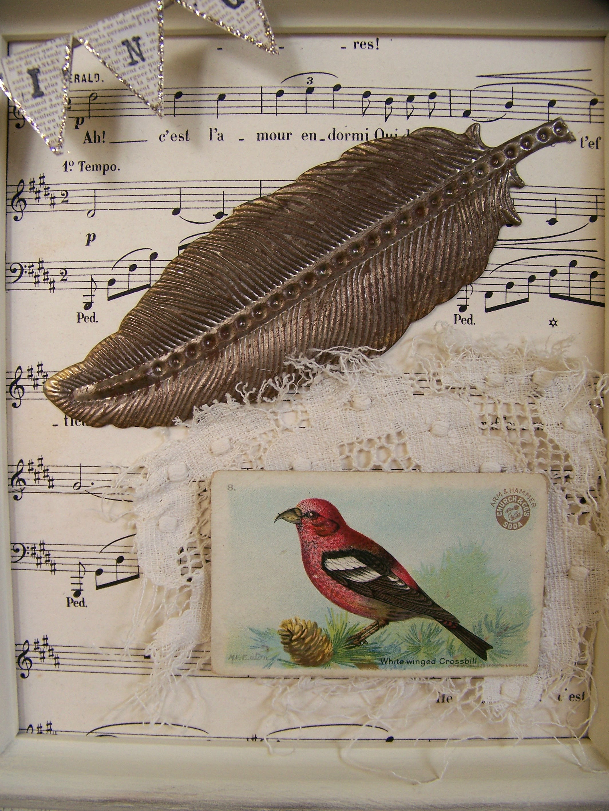 Handmade Tattered White Bird Collage Farmhouse White Decor - Etsy