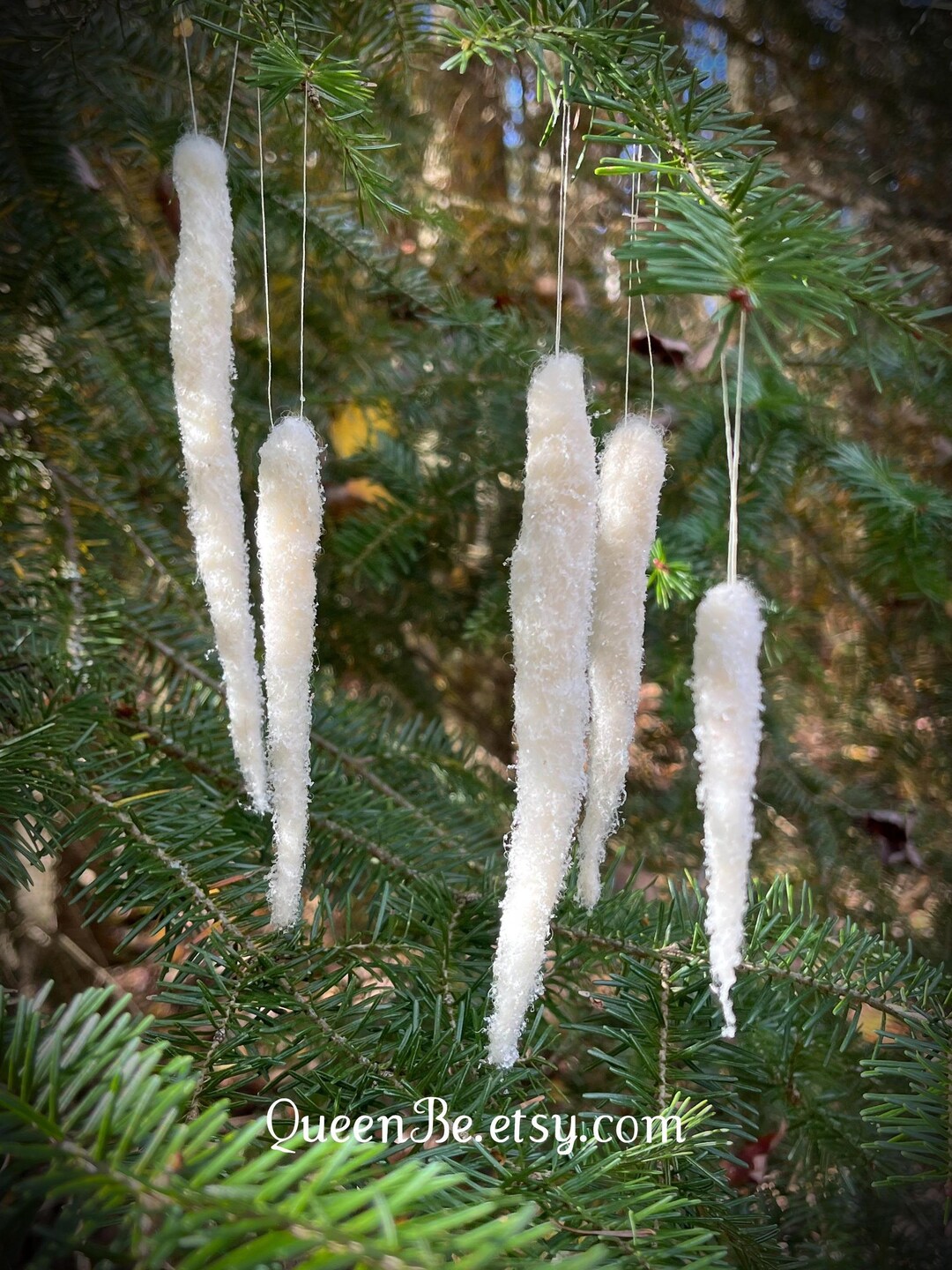 Spun Needle Felted Wool Vintage Icicles Set Instant Collection Vintage ...