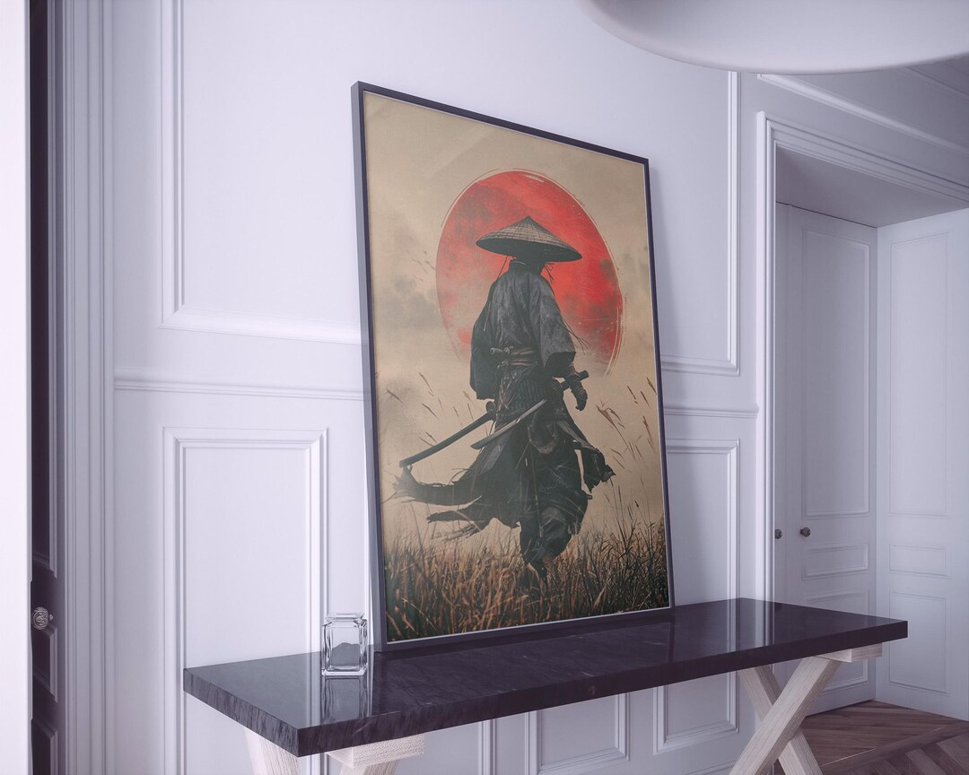 Samurai Canvas Wall Art, Samurai Canvas Decor, Japanese Samurai Decor ...