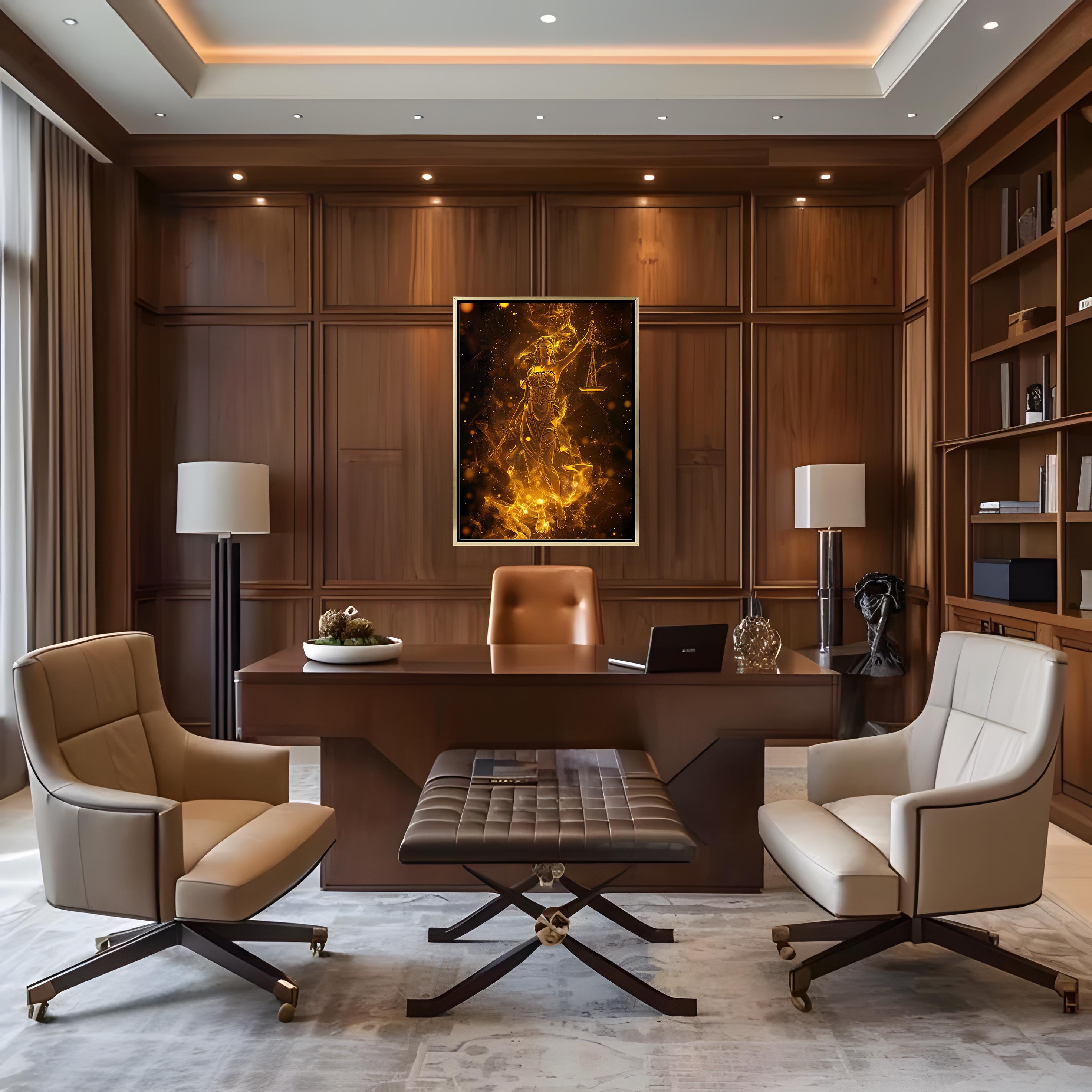 Lawyer Gift Canvas, Law Office Decor, Scales of Justice Canvas Decor ...