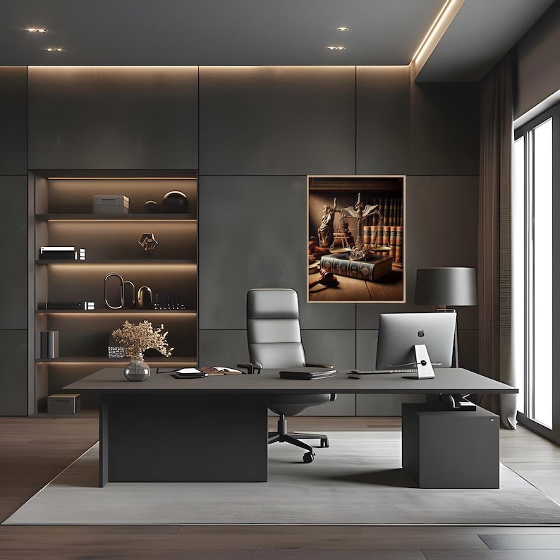 Lawyer Gift Canvas, Law Office Decor, Scales of Justice Canvas Decor ...