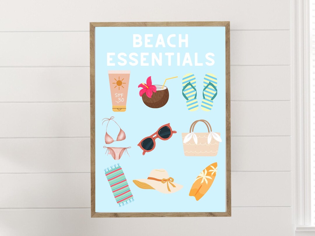 A4 Instant Download Beach Art Teen Bedroom Decor Beach Lover Gift ...
