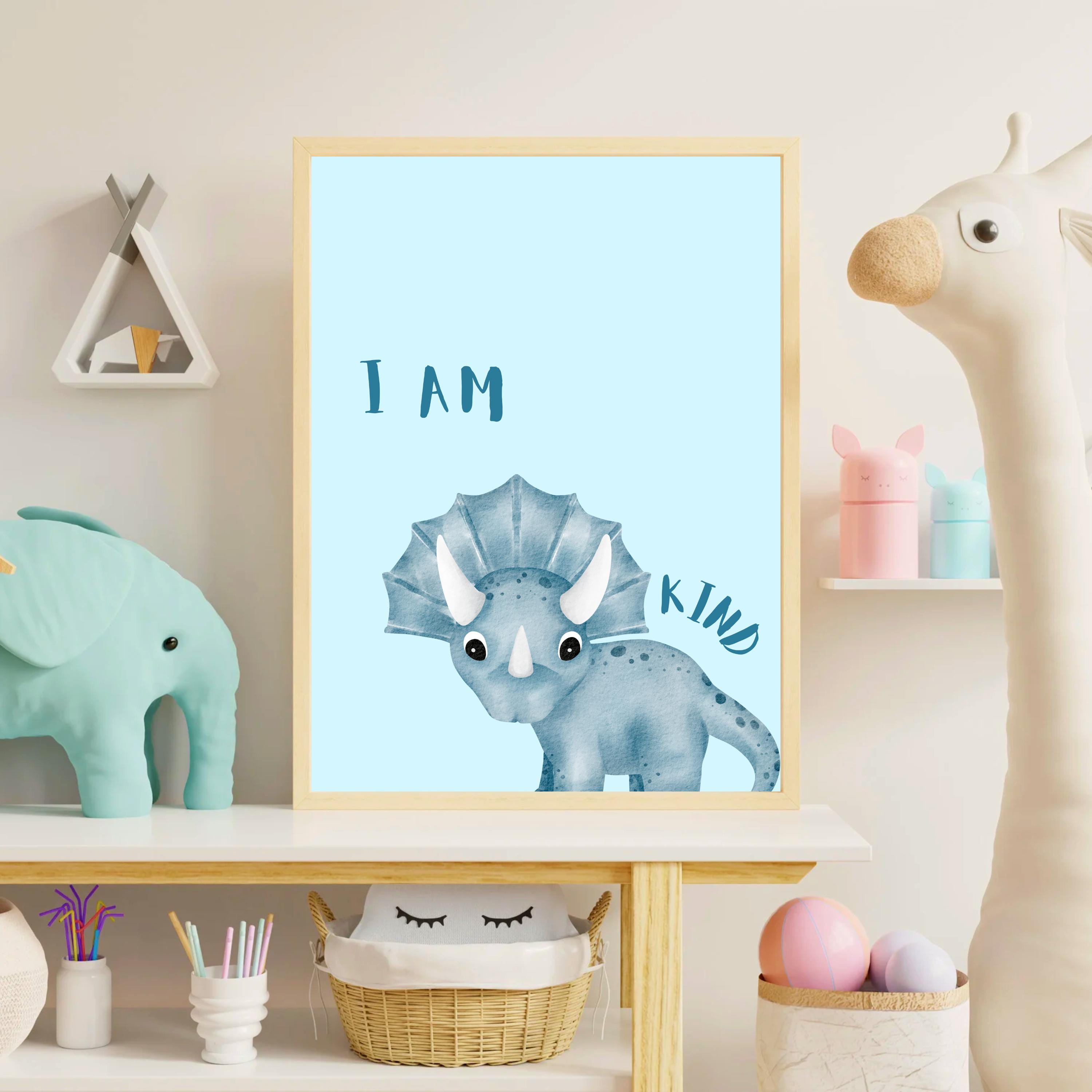 Set of 3 Dinosaur Wall Art A3 Instant Download Kids Room Decor Nursery ...