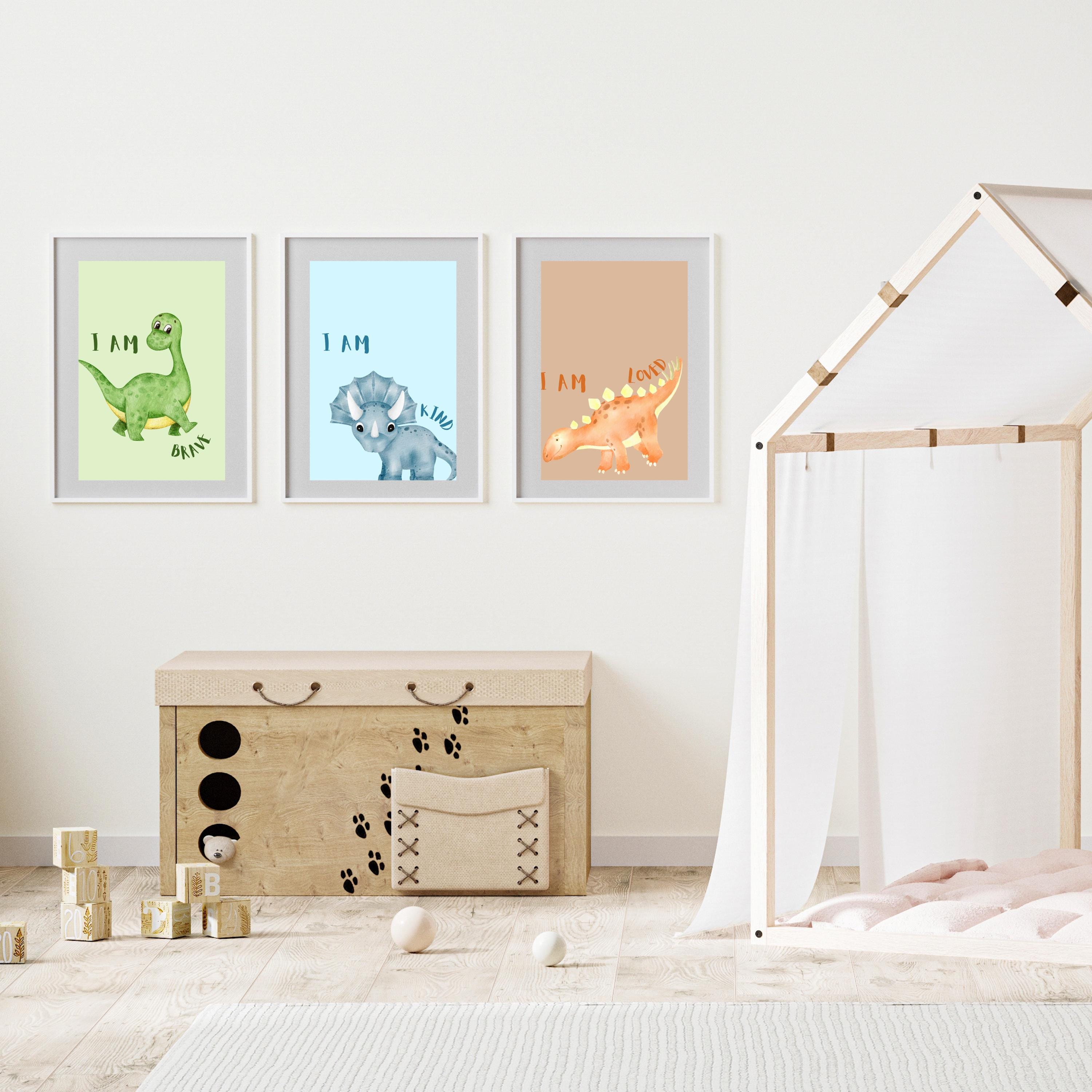 Set of 3 Dinosaur Wall Art A3 Instant Download Kids Room Decor Nursery ...